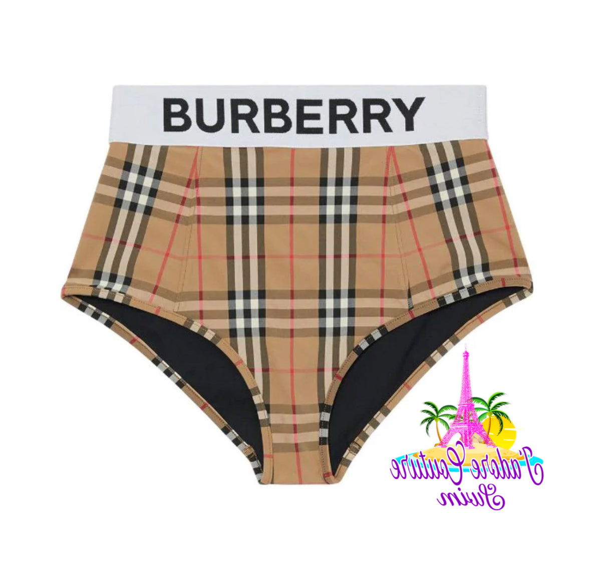 Vintage Burberry High Waste 2 piece set – J’adore Couture Swim
